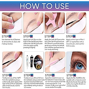 Libeauty Eyelash Lift and Color Kit Brow Lamination with Black Lash Perm Quick Lifting & Voluminous Coloring with Complete Tools DIY Use at Home & Salon Supplies