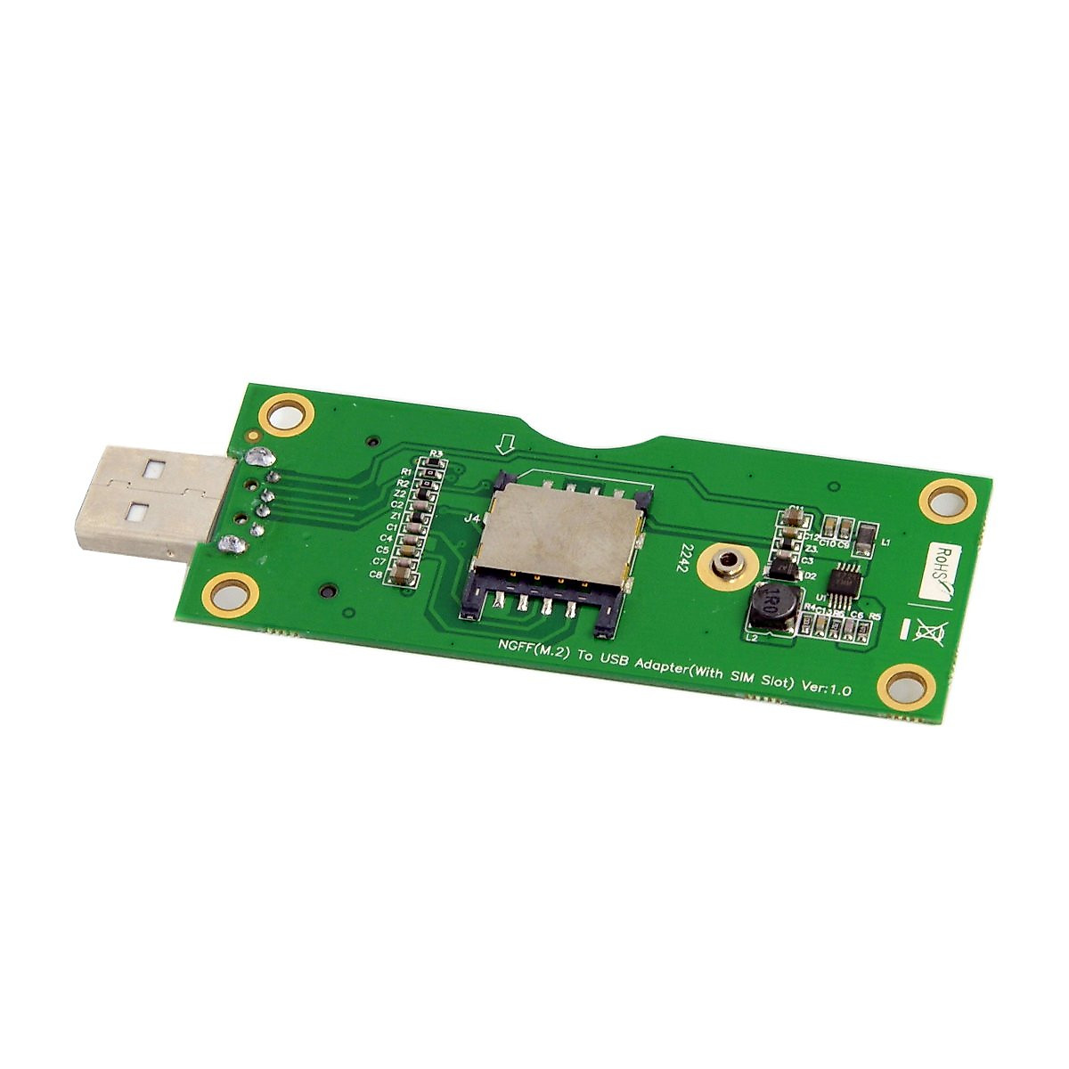 Cablecc M.2 NGFF to USB Adapter Card with SIM Card Slot Module Testing Tools