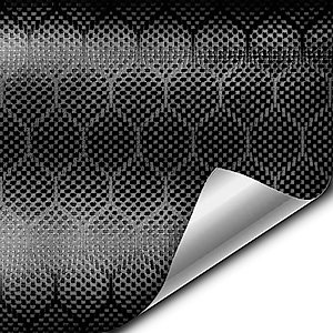 V2 Hex Carbon Black Vinyl Car Wrap (1.5ft x 5ft)