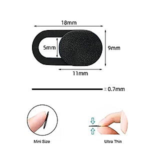 AllureEyes Webcam Cover Slide 8 Pack, Camera Privacy Protector Fit for Computer Desktop PC Laptop Tablet Smart Phone, Ultra Thin Web Cam Camera Privacy Covers Protection Sticker