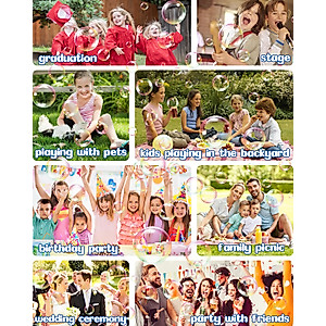 Upgraded Bubble Machine with 2 Speed Levels,Blow 20000+ Bubbles/Minute,Portable Automatic Bubble Machine for Kids Toddlers,Durable Bubble Maker Outdoor Toys Gifts for Birthday,Wedding,Party,Christmas