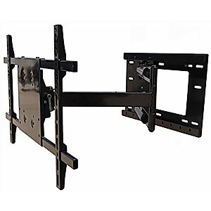 Wall Mount World - Universal Wall Mount Bracket with 40 Inch Extension 90 Degree Swivel Left and Right Mounting Hardware Included fits Samsung QN43Q60RAFXZA 43" Q60 Series