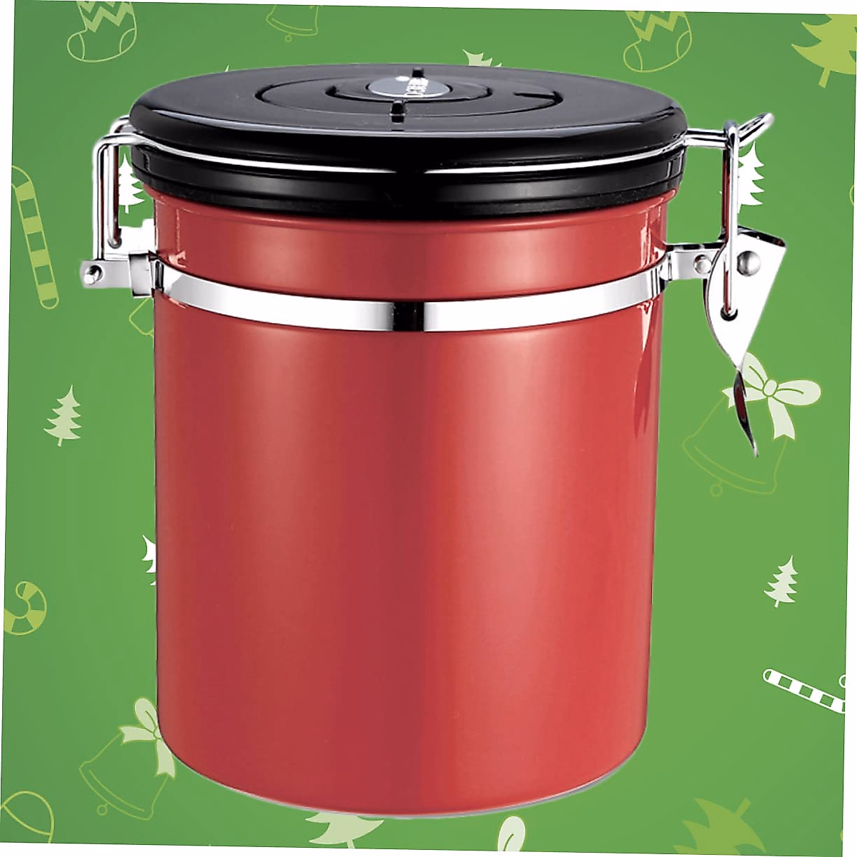 Luxshiny Coffee Bean Container Coffee Bean Canister Stainless Steel Snack Containers Metal Coffee Canister Coffee Bean Storage Container Vacuum Seal Containers Food Jar Household