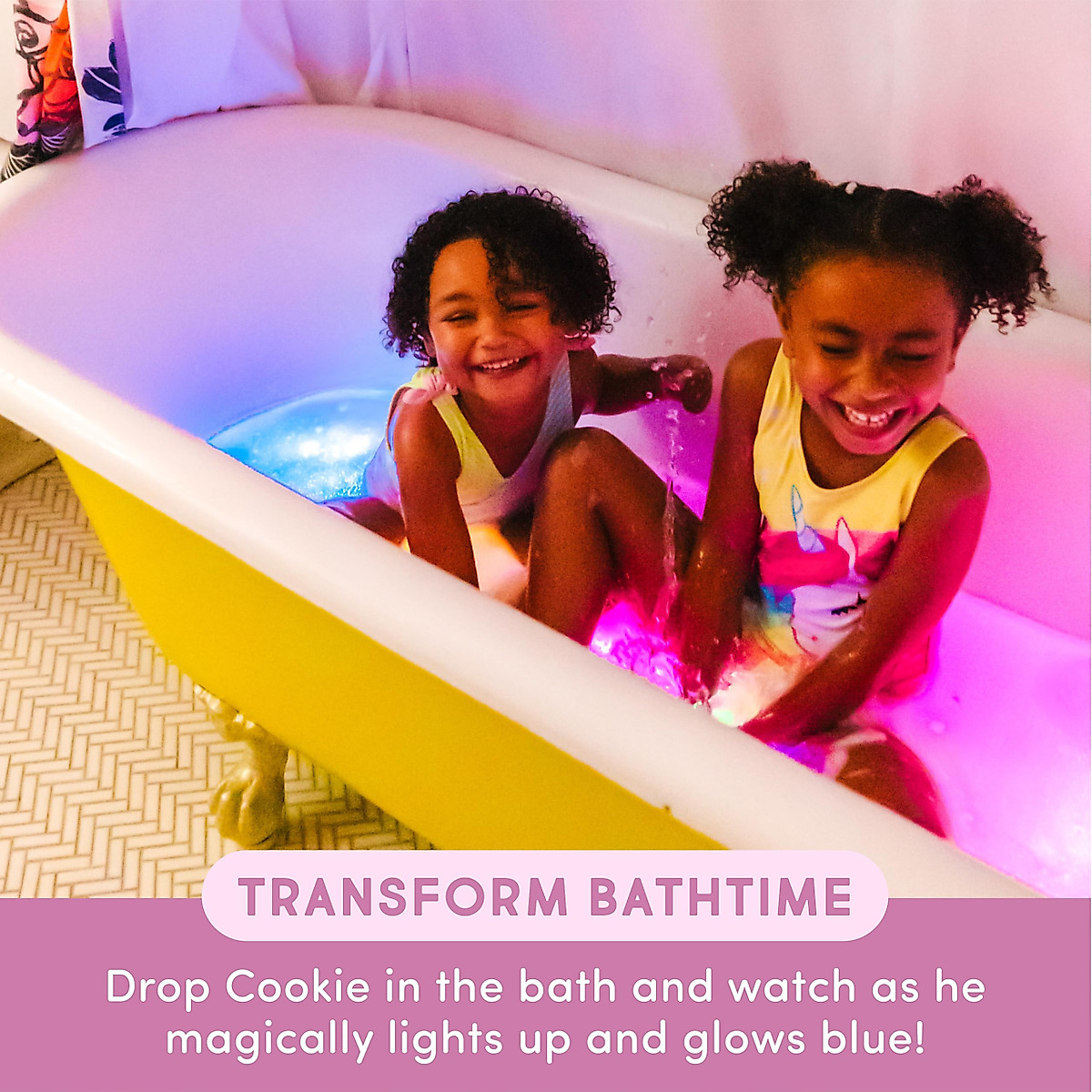 Glo Pals x Sesame Street Water-Activated Light-Up Cubes for Sensory Play (Cookie Monster - Cubes Only)