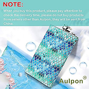 Mermaid 8oz hip stainless steel flask whith flasks for liquor for women,whiskey flask for women,Great Gift Idea Flask (Dream blue)