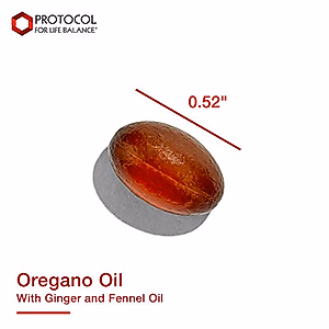 PROTOCOL FOR LIFE BALANCE - Oregano Oil - with Ginger and Fennel Oil, Helps Provide Intestinal Support, Immune System Function - 90 Softgels