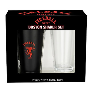Fireball 2 Piece Boston Shaker Set, LARGE