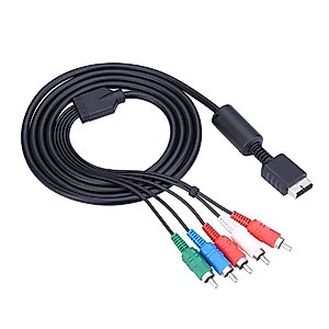 Audio/Video Cable for, AV Multi Out to Component Connection AV Cable Cord for Sony for PS2 for PS3 Game Console, 6FT