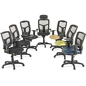 Lorell Managerial Mesh Mid-Back Chair Desk, 40.5" x 25.3" x 23.5", Black