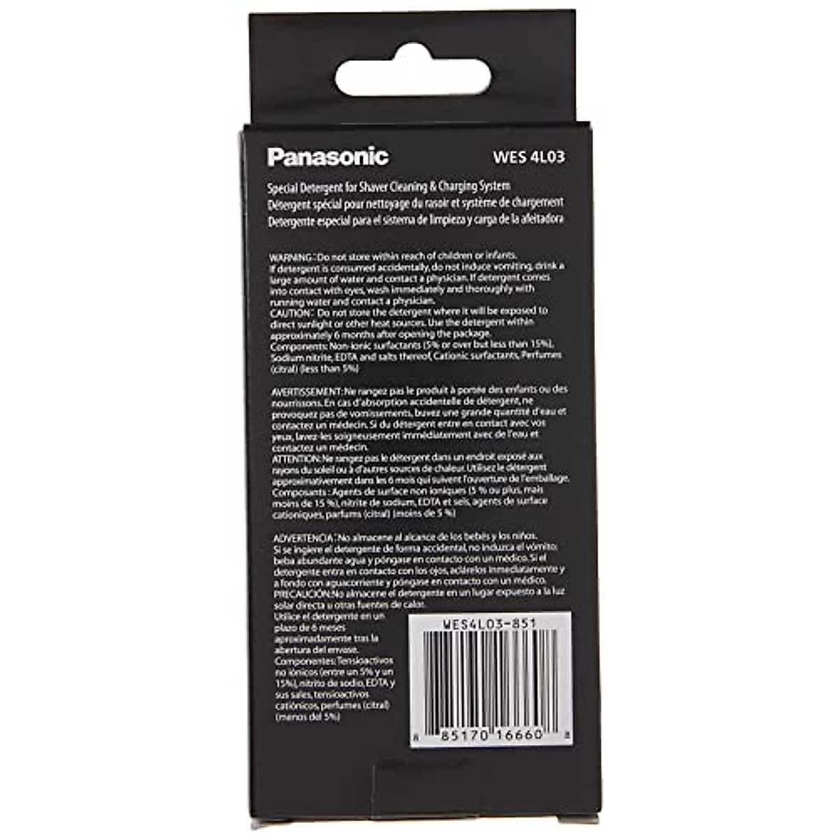Panasonic Cleaning Solution Refill for Men’s Shaver Automatic Clean and Charge Systems, 3-Pack - WES4L03