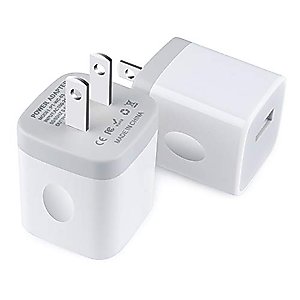 Single USB Wall Charger,TePoo 2 Pack 1A 5V One Port Plug Power Adapter Charging Block Cube Box Brick for iPhone SE,11 Pro Max/XS/XR/X/8 Plus, Samsung Galaxy S20 S10 S9 Note 10,LG,Android Phone