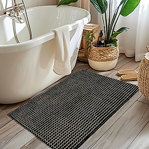 Tyrot Natural Cotton Woven Throw Rug for Entryway Black Boho Small 2x3 Reversible Washable Bathroom Rug Front Door Mat Indoor Farmhouse Front Porch Entrance Rugs for Kitchen Bedroom, Black and White