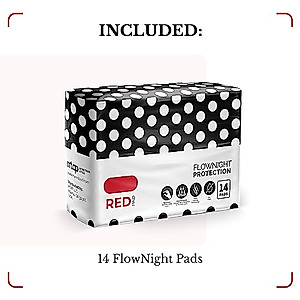 RedDrop Tween FlowNight Pads - Thin and Secure Pads for Peaceful Nights - Designed for Girls Experiencing Their First Period