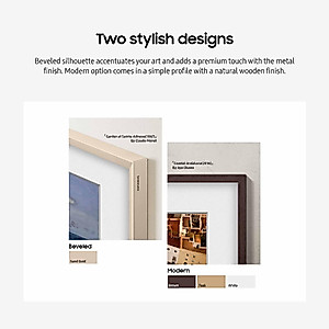 SAMSUNG 50” The Frame TV Customizable Bezel, Magnetic, Quick and Easy Installation, VG-SCFC50SGMZA, 2023, Sand Gold Metal