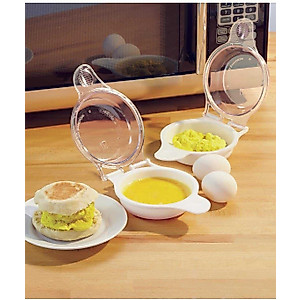 Trenton Gifts Microwave Egg Cooker/Poacher - Easy Scrambled Omelet Maker & Breakfast Cookware - Quick and Convenient Egg Cooking Solution - ONE COOKER