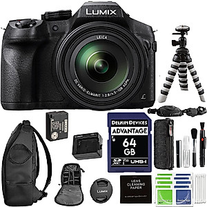 Panasonic LUMIX FZ300 Long Zoom Digital Camera (Black) with Advanced Accessory and Travel Bundle | DMC-FZ300K | Extended 3 Years Panasonic Warranty | Lumix Camera
