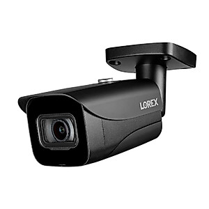 Lorex E841CAB 4K Ultra HD Outdoor Network Bullet Camera with Color Night Vision (Black) - High-Resolution Surveillance for Home Security - Weather-Resistant Wireless Camera System (2-Pack)