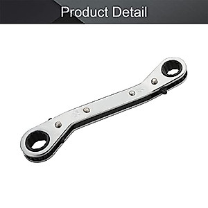 Heyiarbeit Reversible Ratcheting Wrench, Double Box End Ratcheting Wrench, Offset Double Box End Ratcheting Wrench, 1/2 Inch - 9/16 Inch Ratcheting Wrench, Chrome Vanadium Steel, 1 Pcs
