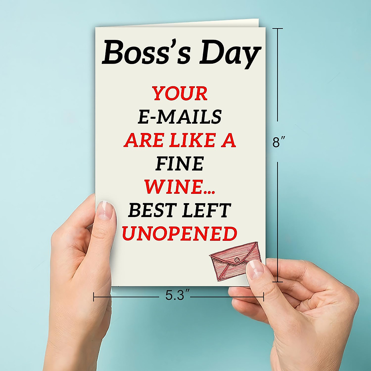 ANCEPO Happy Boss Day Card from Group, Funny Thank You Cards for Boss with Envelopes, National Boss Day Gifts for Him Her from Employees, Boss Day Decorations for Office Women Men