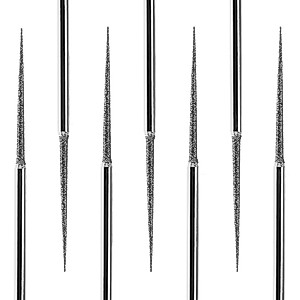 COLIBROX 10pc 2" Diamond Bead Reamer Set 1/16" x 7/8" for Dremel Rotary Tool 1/8"