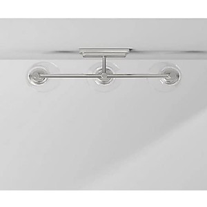 Hampton Bay 22.5 in. Wakefield 3-Light Brushed Nickel Modern Bathroom Vanity Light with Clear Glass Shades