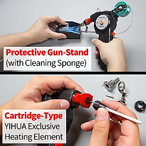 YIHUA 929D-I Motorized Automatic Feed Soldering Gun with Variable Precise Temp (392-842°F), On-off Switch, Temp Adjustment Dial for Single-Handed soldering work, Wire Splicing, Wire-to-switch