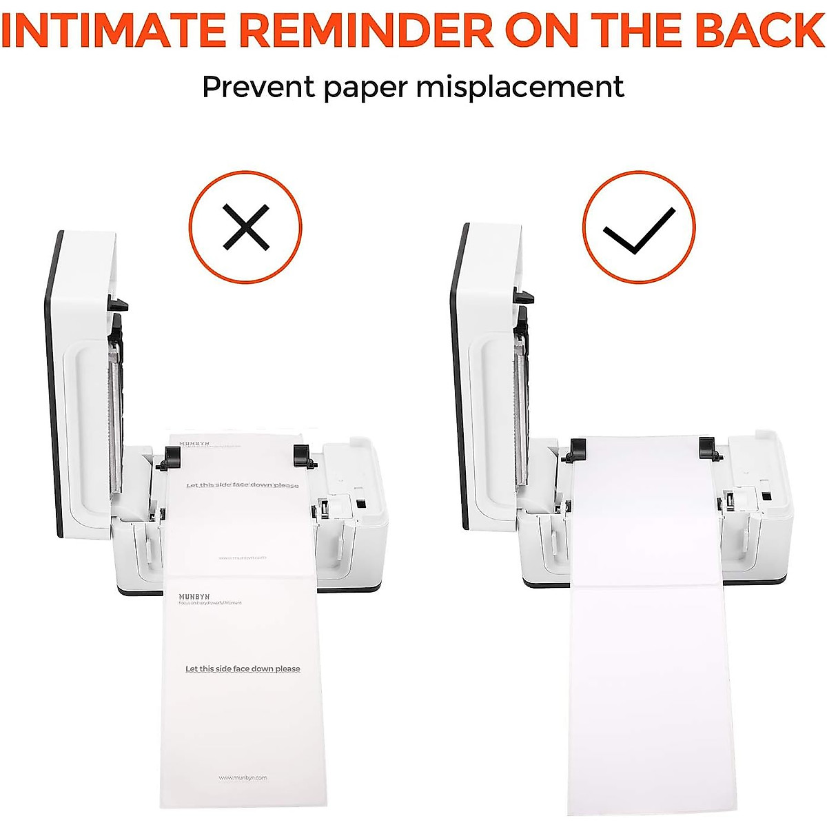 MUNBYN Thermal Direct Shipping Label (Pack of 500 4x6 Per Fanfold Labels) - Commercial Grade