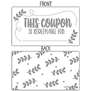 50 Coupon Cards - Coupons for Mom, Wife, Husband, Business - Vouchers