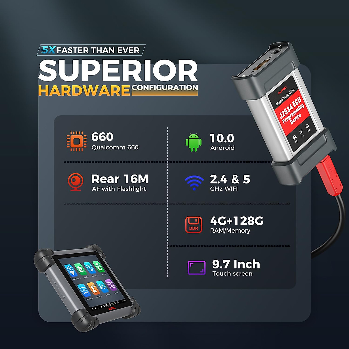 Autel MaxiSys MS908S PRO II Scanner w/ $60 MV108S, J2534 ECU Programming Coding as Elite II PRO/ MS909/ MSUltra, AutoScan 2.0, Upgraded of MK908P/ MS Elite/ MS908S Pro, 36+ Services, Active Tests, FCA