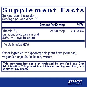 Pure Encapsulations Adenosyl/Hydroxy B12 | Blend with Vitamin B12 for Nerve and Mitochondrial Support* | 90 Capsules