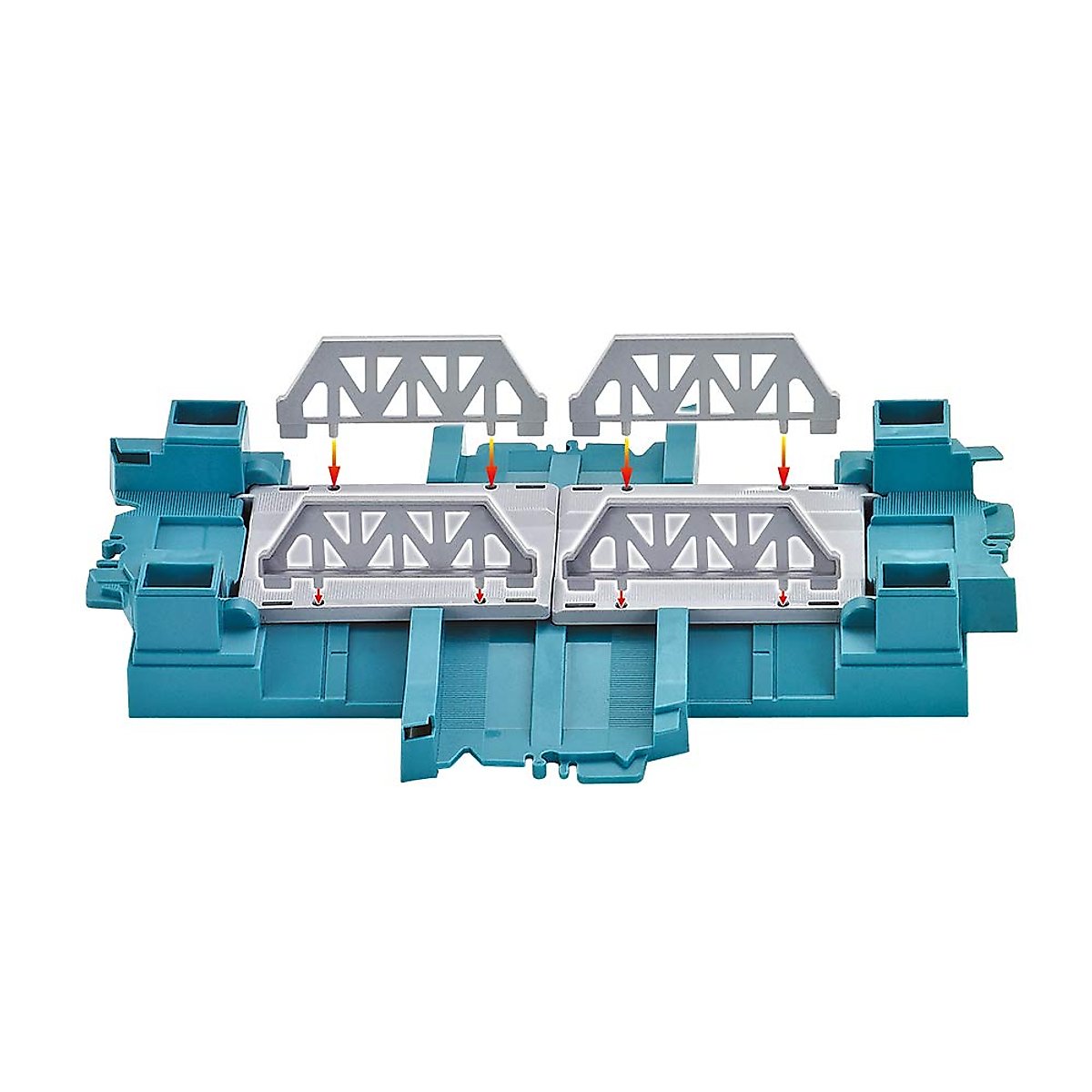 QUOXO Toy Track Car Replacement Only Lane Intersection Accessory for Tracks Playset Add on, Active Bridge Only not Include Toy Car(Activity Bridge)