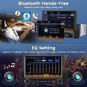 Hikity Apple CarPlay Car Radio Android Auto, 6.2 Inch Single Din Touchscreen Car Stereo with Bluetooth and Backup Camera, FM Car Audio Receiver