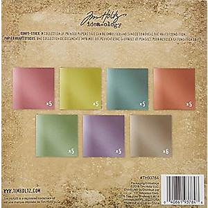 Tim Holtz, Advantus Kraft-Stock Mtllic Confections Printed Paper, metallic, 8 x 8 inches