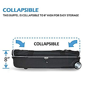 Ecogear 28" Travel Dance Duffel,Dance Costume Rack Duffle Carry-On Rolling Luggage with Large Rolling Duffel Bag, In-Line Wheel Garment Rack