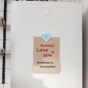 Glitter Pink Heart Stickers 1 inch Valentine's Day Love Decorative Labels Roll Gift Set 500 Sparkly Adhesive Decorations Accessories for Envelopes Crafts Wedding Anniversaries Personal Business Use