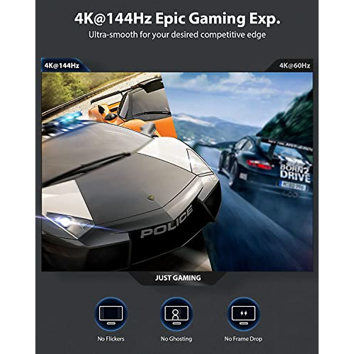 Stouchi USB C to DisplayPort 1.4 8K Cable 2M/6.6Ft Thunderbolt 4/3 to DP 4K@144Hz/120Hz 5K@60Hz 2K@240Hz HBR3 Adapter for iPad Pro M2, 2021 MacBook Pro, M1 Mac Mini, Dell XPS