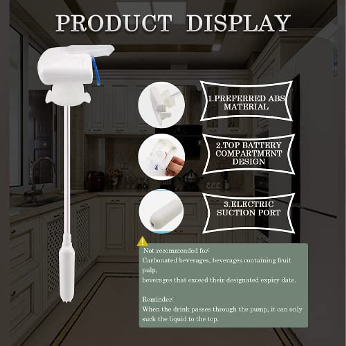 2 Pack Drink Dispenser,Milk Dispenser,Electric Tap,Automatic Drink Dispenser,One-Handed Operation,Can Prevent Milk and Beer From Overflowing,Suitable for Outdoor and Home Kitchens