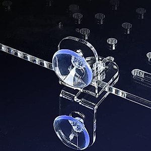 Gigicloud Fish Tanks Transparent Acrylic Divider with Suction Cup Fish Tank Aquarium Accessories DIY Designed Clear Easy to Bent Cut and Assemble for Fighting Sick Fish, 7 X 6.3 Inch