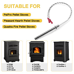 Adviace SRV7000-660 Igniter for Pelpro PP130, PP130-B, PP60, PP70, PPC90, TSC90 Pellet Stove, Pleasant Hearth PH35PS, PH50CABPS and Quadra-Fire Outfitter I Pellet Stoves, 300W Stove Ignitor Parts.