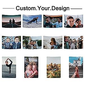 MecTo Custom Tapestry Upload Images Personalized poster Tapestry Customized Backdrop Tapestry Custom Flag wall Hanging for Bedroom Mother's Day, Father's Day, Wedding, Birthday(36 * 48in Vertical)