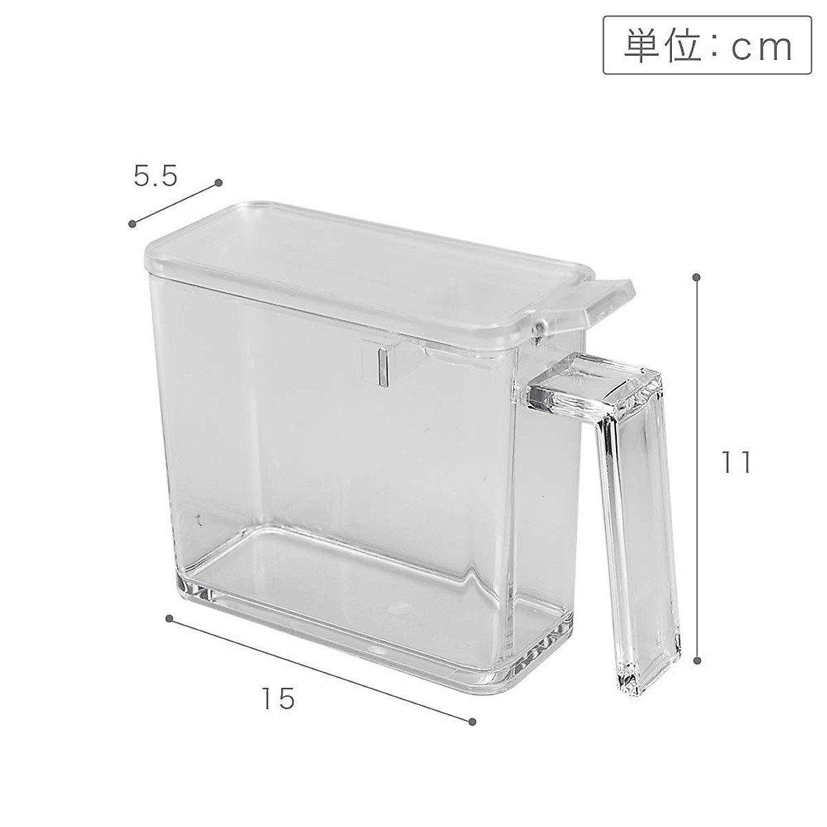 Yamazaki Home Tower Spice Storage Container - Small - Steel + Plastic - 1.5 Cups, 350 Milliliters