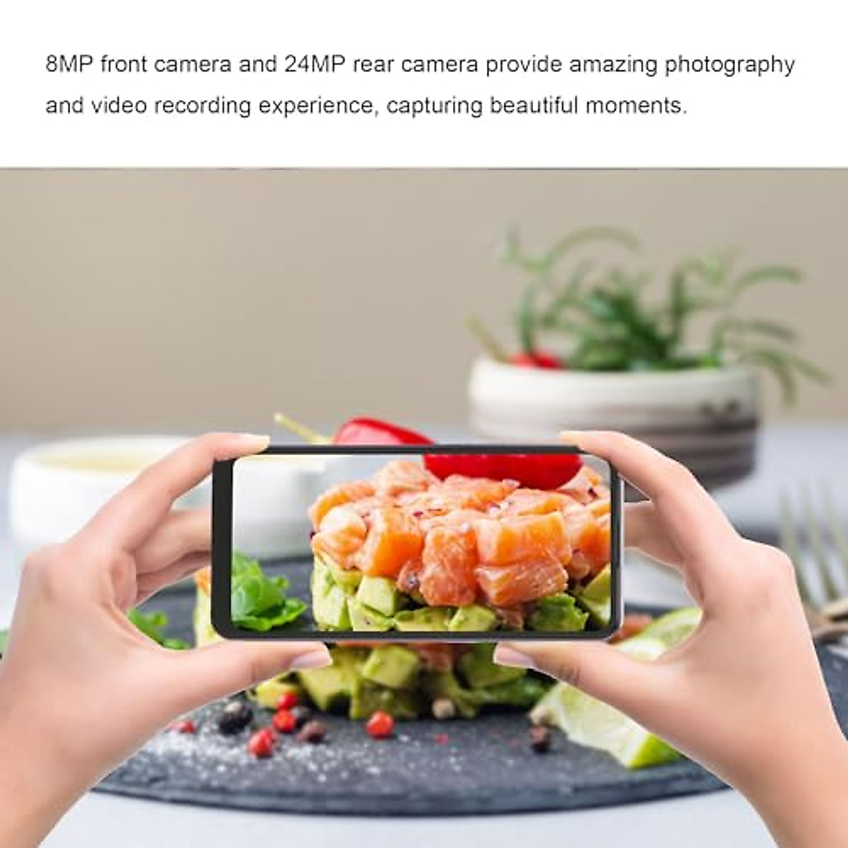 Dilwe Cell Phone 6.53 Inch, 2520x3200 HD, 8GB+64GB, 8MP Front 24MP Rear Camera Unlocked Cell Phone, Dual SIM Ultra Slim Smartphone for Android 12 (Purplecolor)