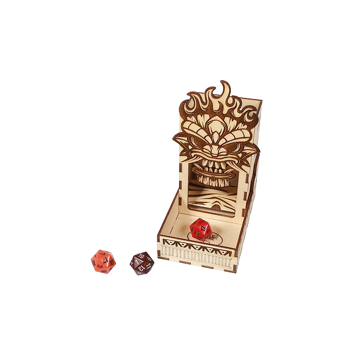 The Broken Token Mini Tiki Dice Tower - Wooden Dice Tower