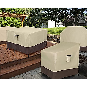 ABCCANOPY Waterproof Outdoor Patio Table Set Cover Lawn Patio Furniture Covers Heavy Duty UV Resistant Dust Proof Protective Covers, 40" Lx 40" Wx 23" H