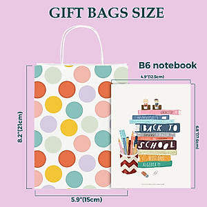 MESHA Gift Bags 15 Pcs 5.9X3.1X8.2 Paper Bags with Handles bulk,Party Favor Bags Birthday Wedding Mother's Day gift bags Small Paper Shopping Bags,Colorful Retail bags,Recyclable Bags (polka dot)