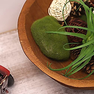 Athaliah Large Wooden Dough Bowls 23.75'',Hand Carved Rustic Long Wood Dough Bowl Wooden Decorative Bowl Farmhouse Large Wooden Bowls for Dining Table Centerpiece Decor