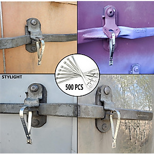 STYLIGHT 500 Metal Truck Seals, Shipping Seals, Metal Trailer Seals, Metal Container Seals, Security Seals Tamper Evident Seal, Steel Seals Numbered Sequentially Seals (500 Pack)