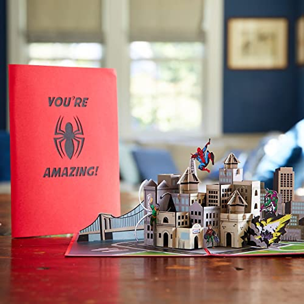 Lovepop Marvel Spiderman You're Amazing! Pop Up Card, 5x7-3D Greeting Card, Pop Up Birthday Card, Spiderman Birthday Card, Superhero Card, Spiderman