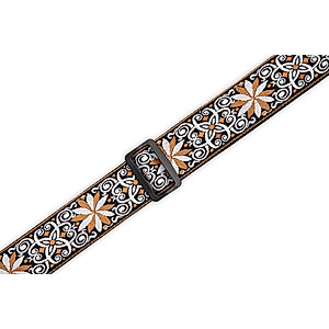 Levy's Leathers 2" Hootenanny Jacquard Weave Banjo Strap with Tri-Glide Height Adjustment (M10HT-13), Tan
