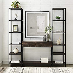 Crosley Furniture KF13053BR Jacobsen 3-Piece Entertainment Set, Brown Ash/Matte Black